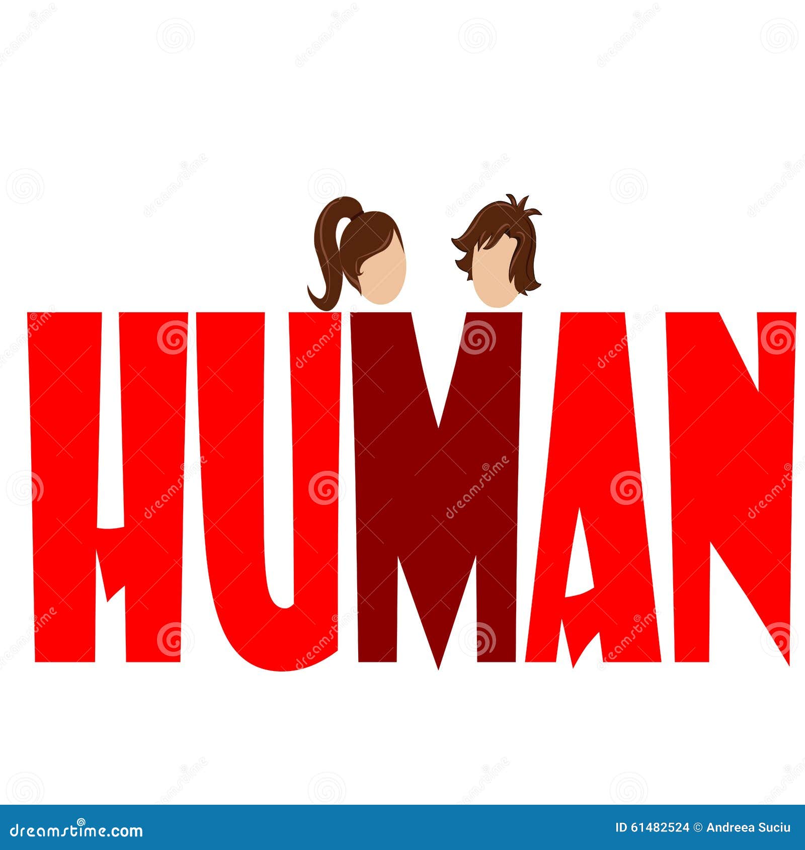 HUMAN Word Banner, Letters In LGBT Pride Flags Colors, Vector ...