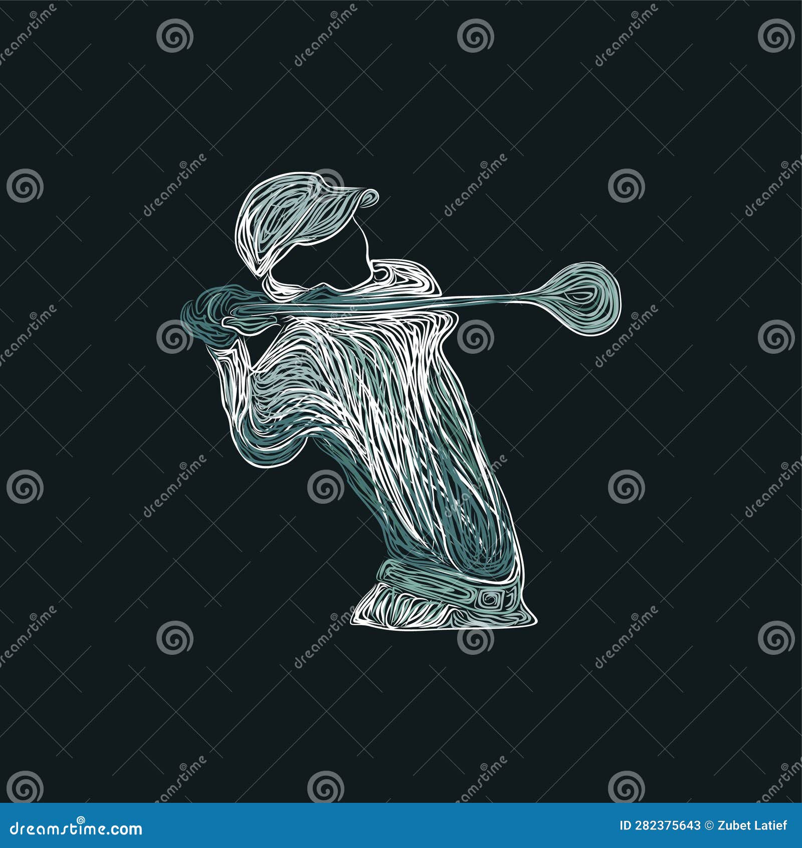 Human Golf Sport Illustration Design Template Stock Vector ...