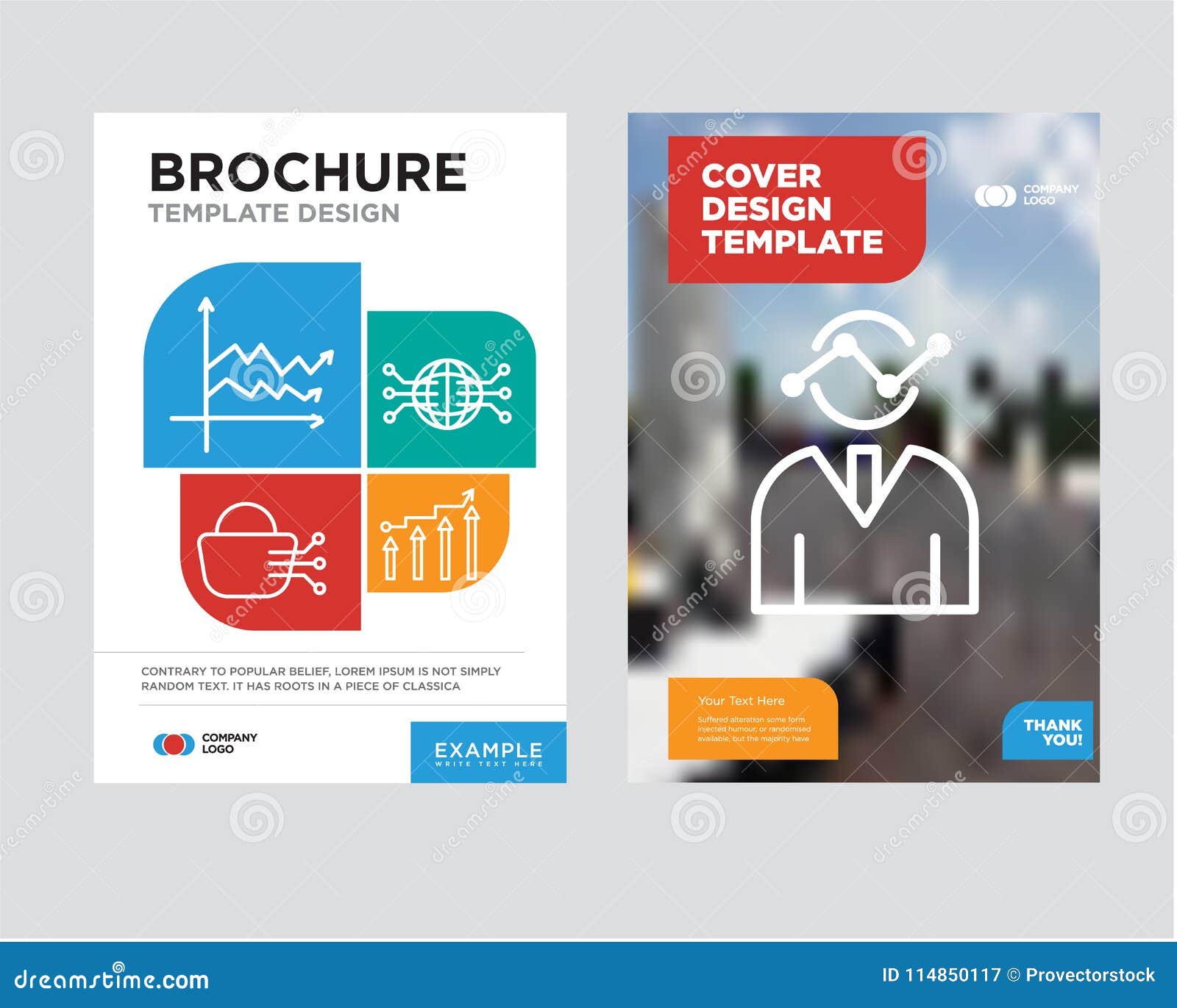 Human Graphics Brochure Flyer Design Template Stock Illustration ...