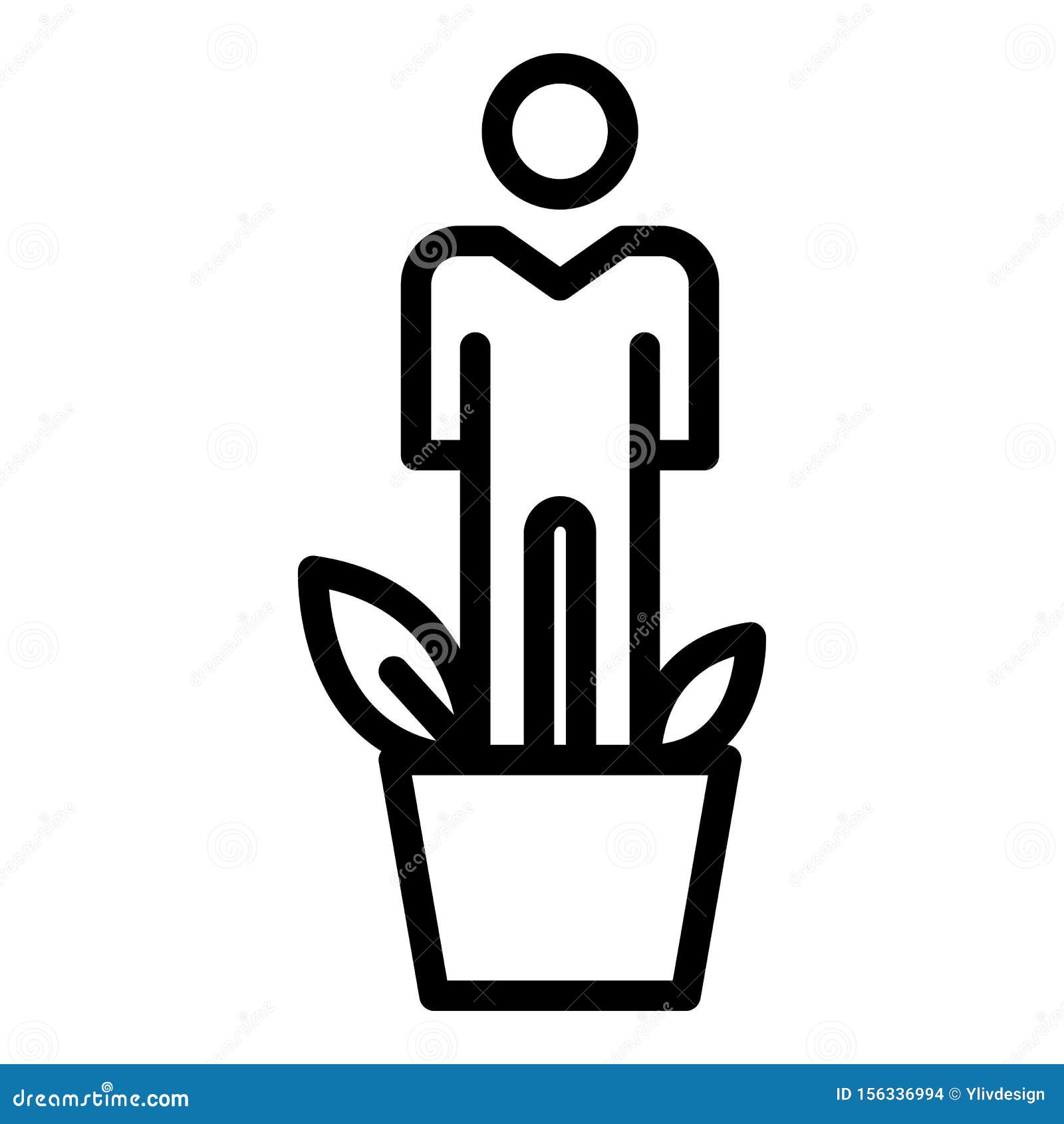 Human Growth Icon, Outline Style Stock Vector - Illustration of company ...