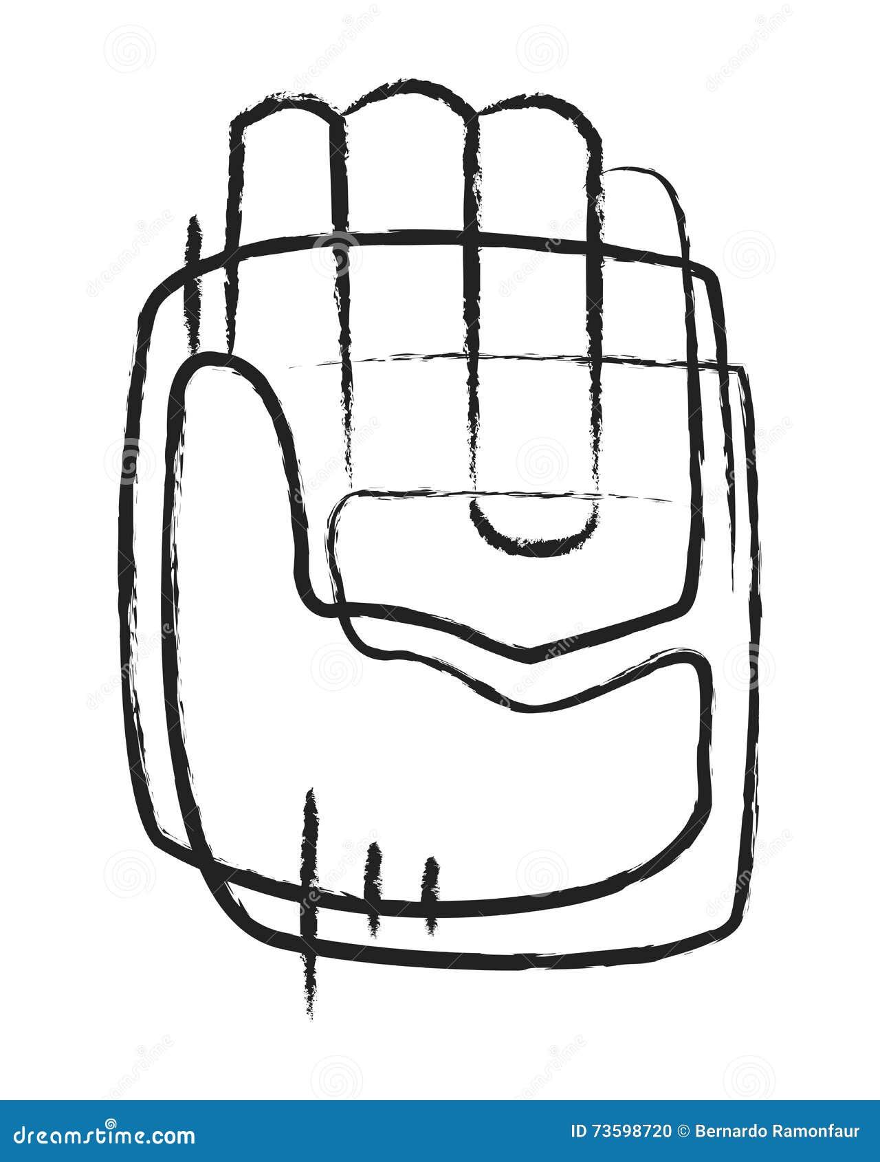 Human Hand Abstract Vector Illustration Stock Vector - Illustration of ...