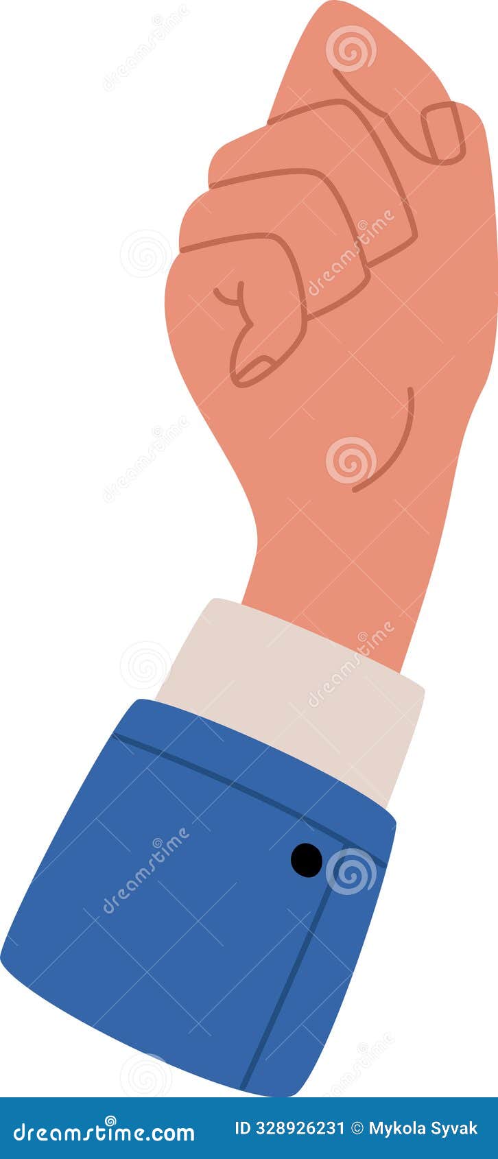 Human Hand Arm Clenched stock illustration. Illustration of person ...