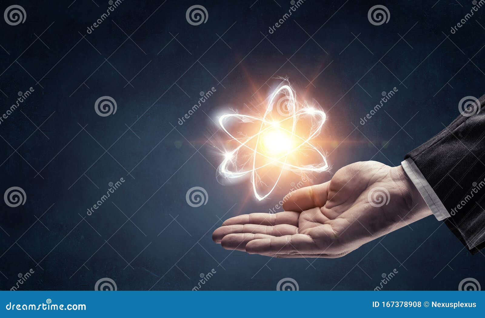 Humankind and Science . Mixed Media Stock Photo - Image of neutron ...