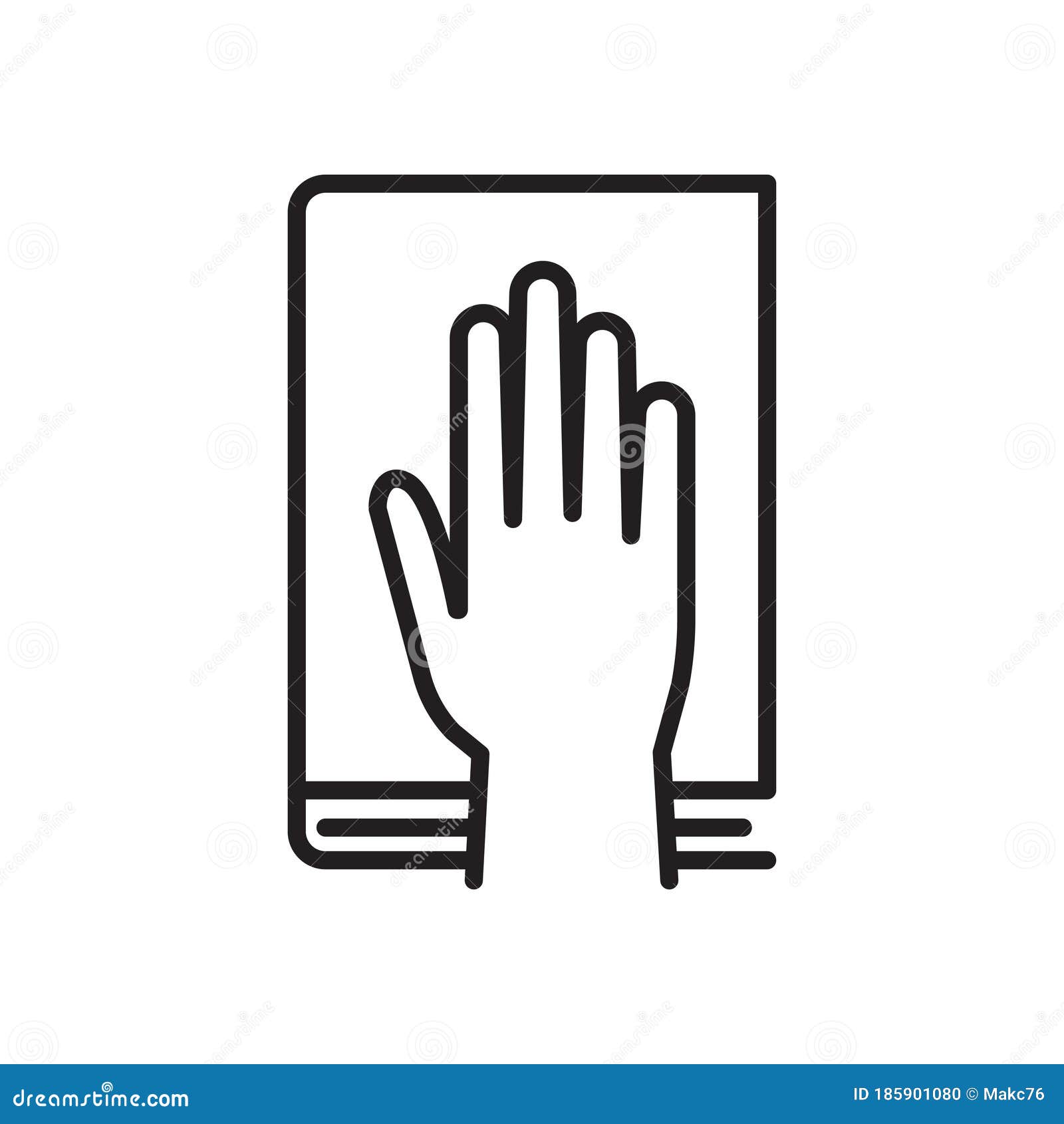 Human Hand And Bible In Oath Icon Stock Vector Illustration Of