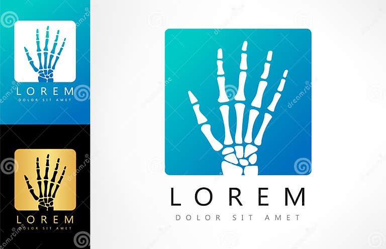 Human Hand Bones Logo Vector Stock Vector - Illustration of design ...