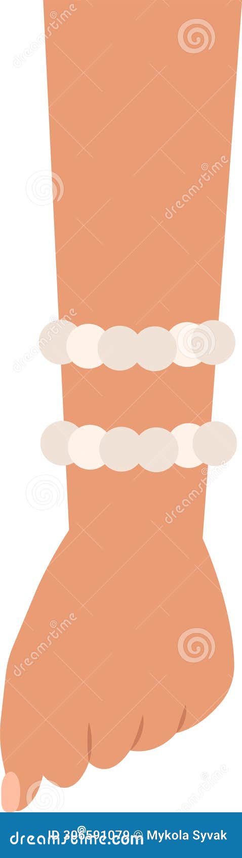 Human Hand with Bracelet stock vector. Illustration of human - 306591079