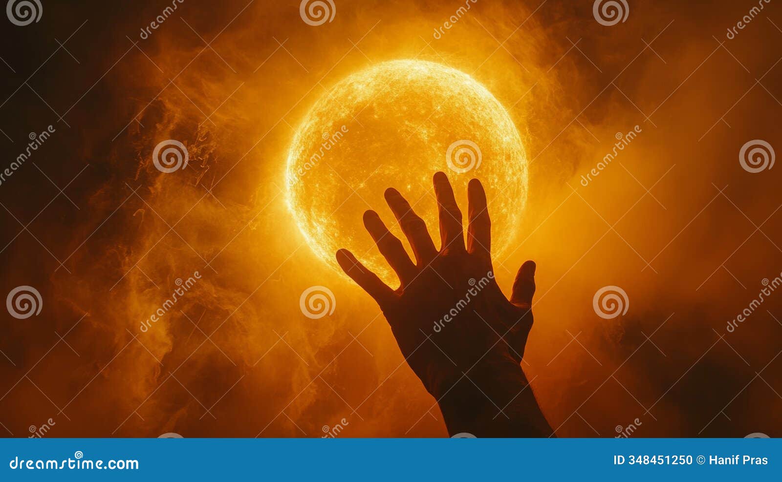 Hand Captures the Phenomenon of a Solar Eclipse Stock Illustration ...