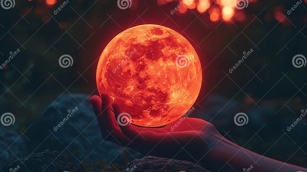 Hand Captures the Phenomenon of a Solar Eclipse Stock Illustration ...