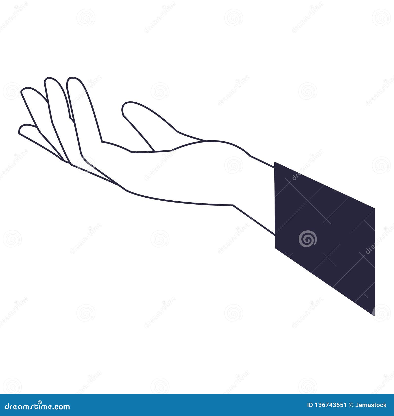 Human hand cartoon stock vector. Illustration of vector - 136743651