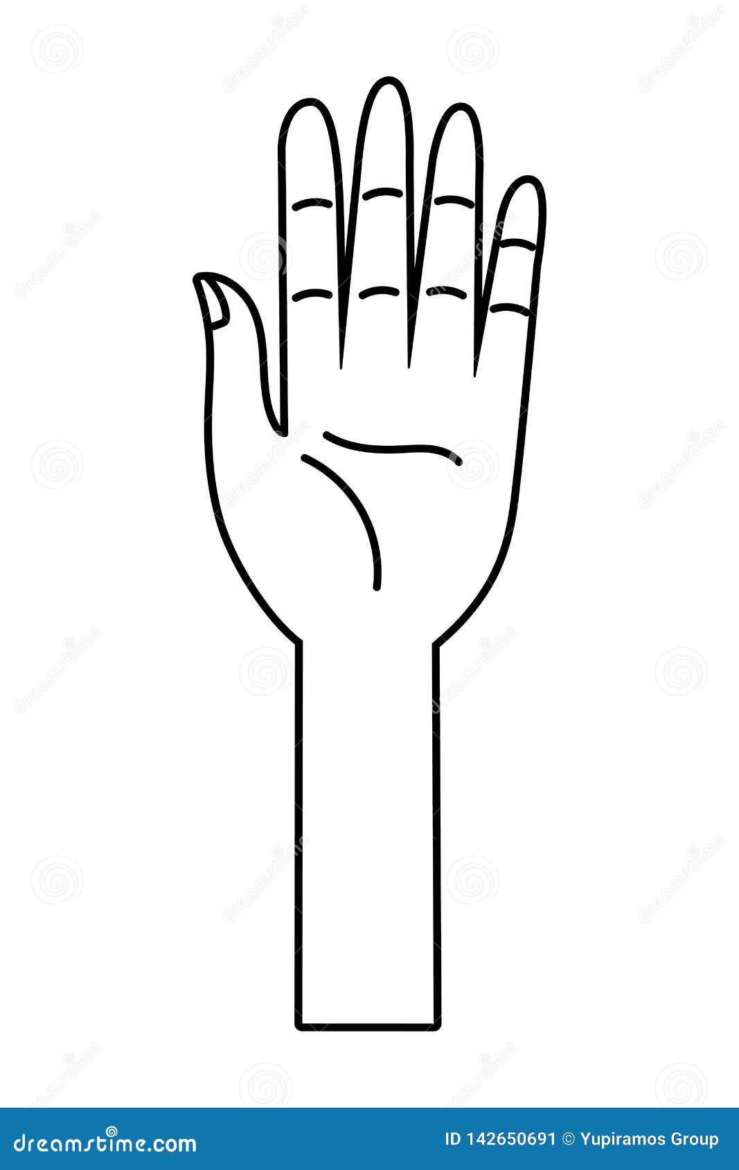 Human hand cartoon stock vector. Illustration of palm - 142650691