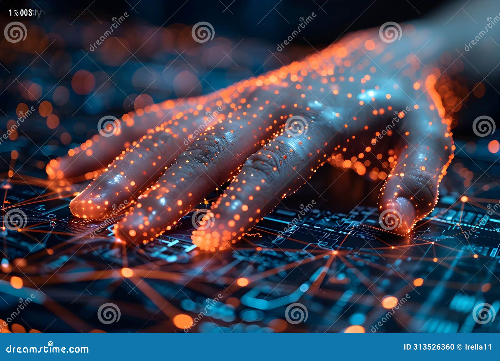 Human Hand on Computer Circuits. the Concept of Development of New ...