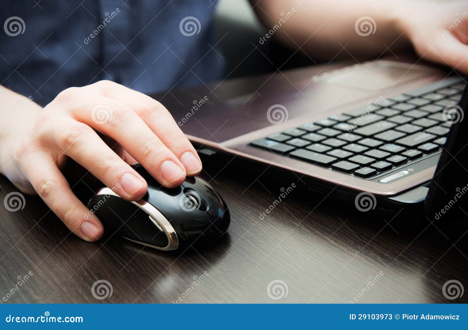 Human Hand on Computer Mouse. Stock Image - Image of hand, electronic ...