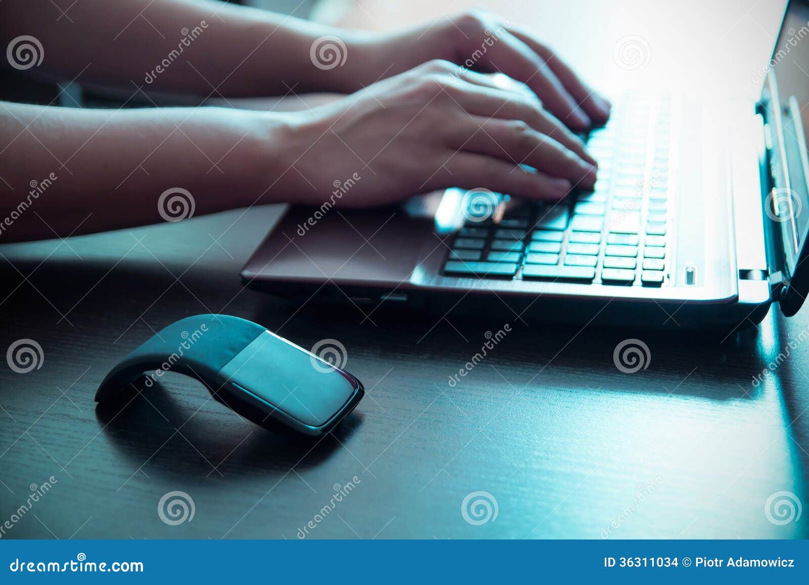 Human Hand on Computer Mouse. Stock Photo - Image of gadget, digital ...