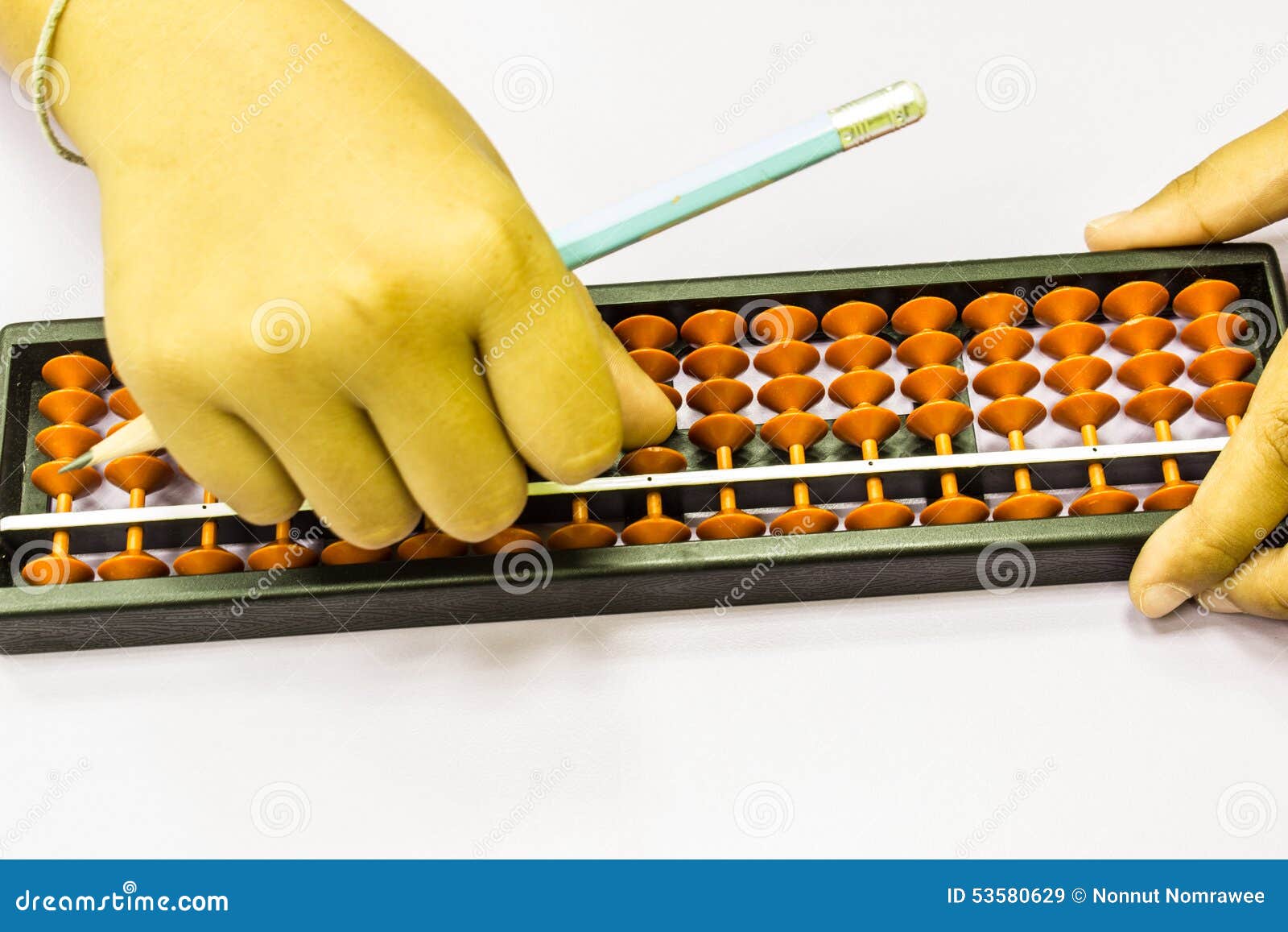 Human Hand Counting with Abacus Stock Image - Image of cash, hand: 53580629