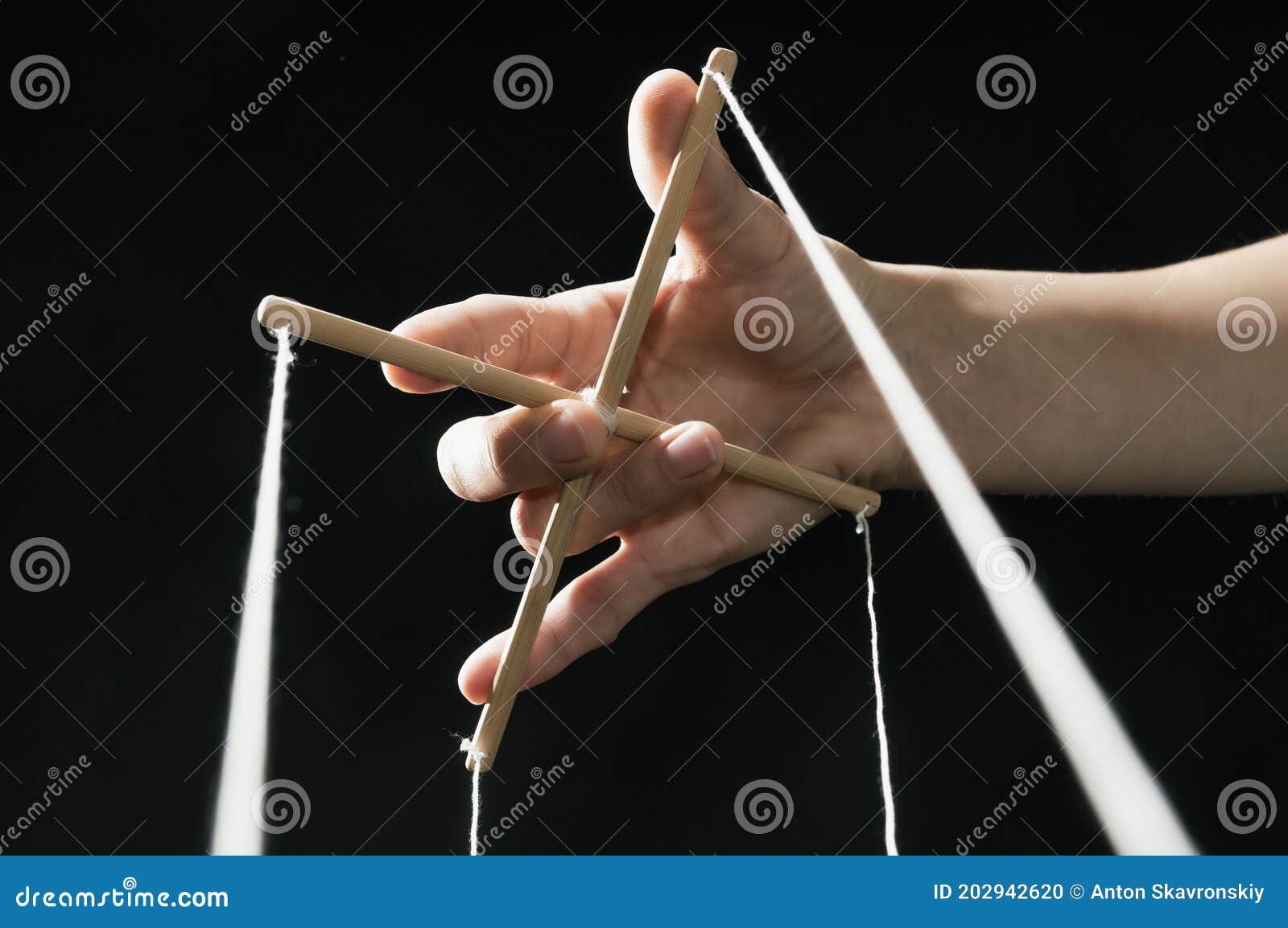 Concept of control. stock photo. Image of game, marionette - 202942620