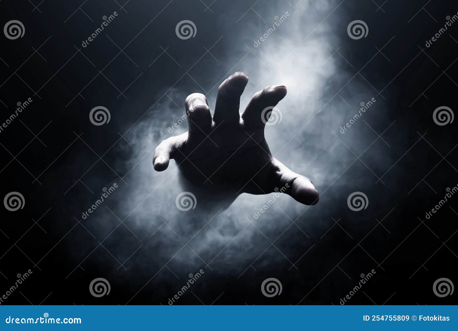 Human Hand on Dark Backgrounds Stock Image - Image of devil ...