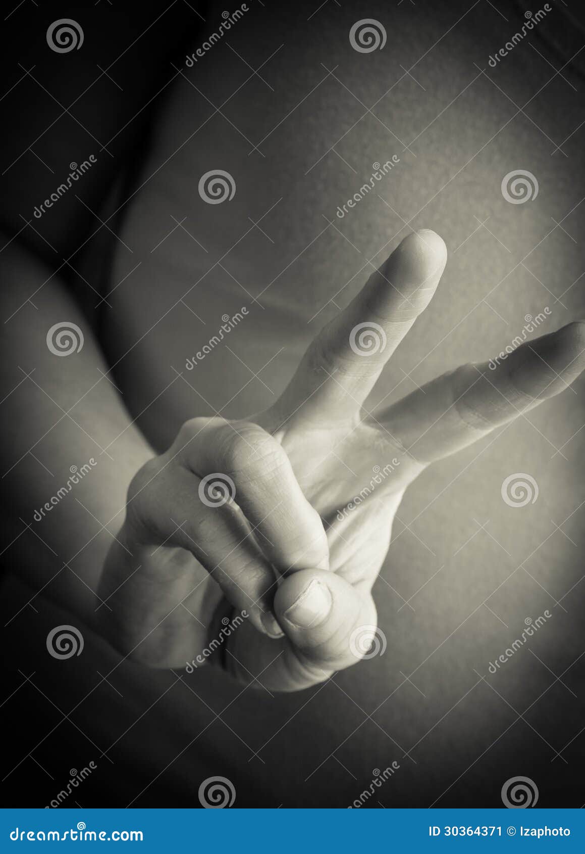 Human Hand Doing a Peace Sign Stock Image - Image of gesture, human ...
