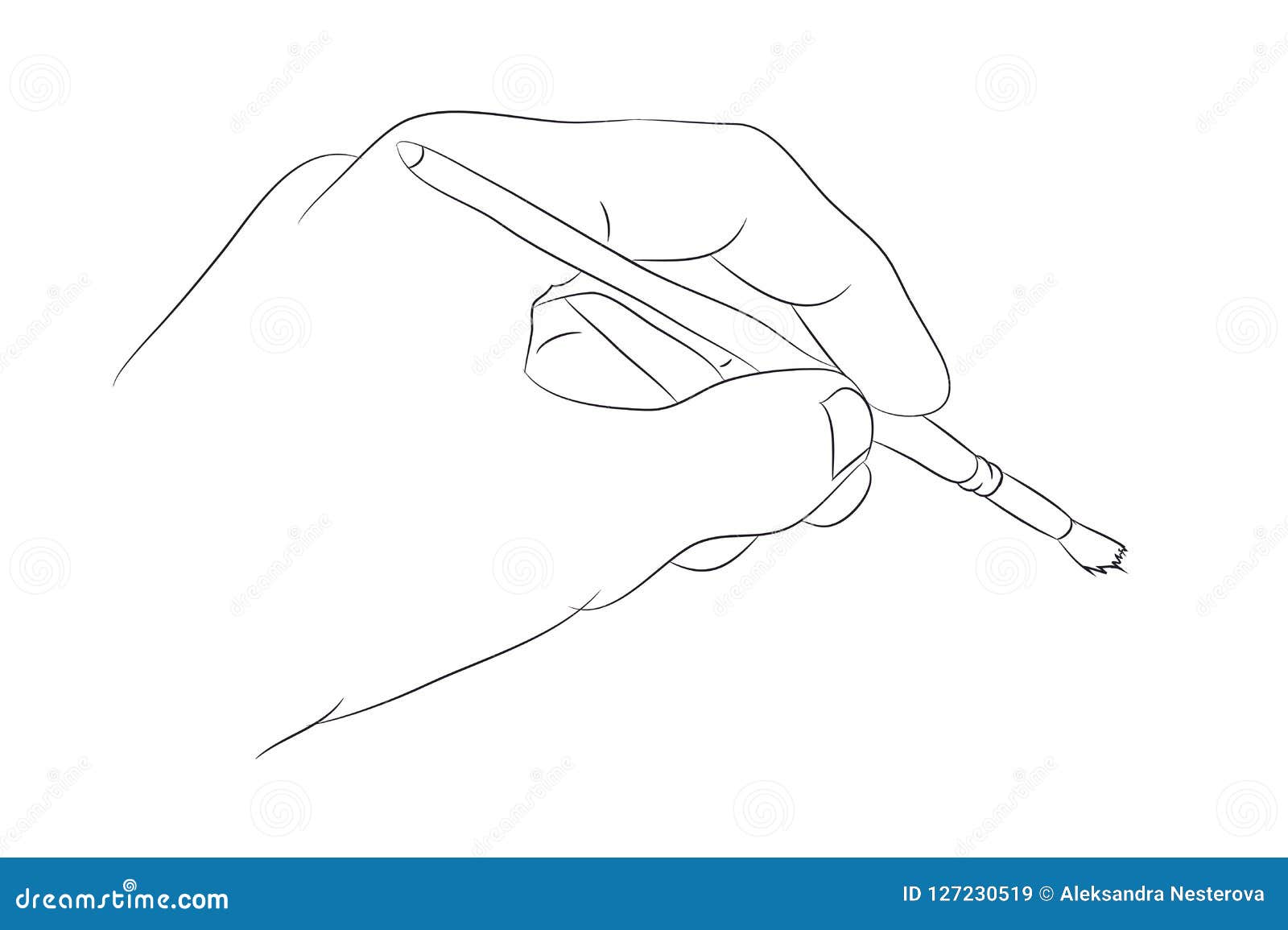 Human Hand Drawing Lines, Vector Stock Vector - Illustration of holding ...