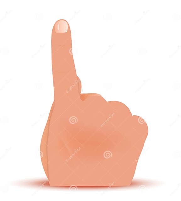 Human Hand and Finger Pointing or Pressing Stock Illustration ...