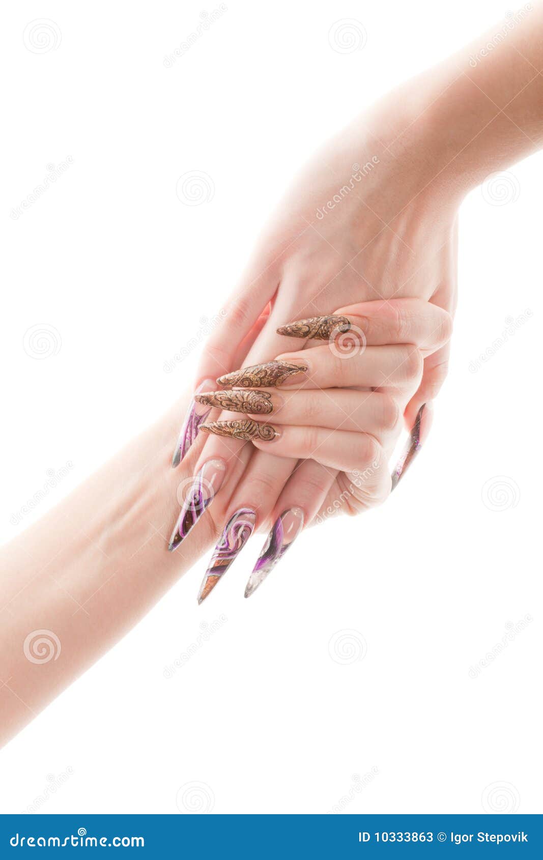 Human Hand with Fingernail Grip Other Hand Stock Image - Image of ...