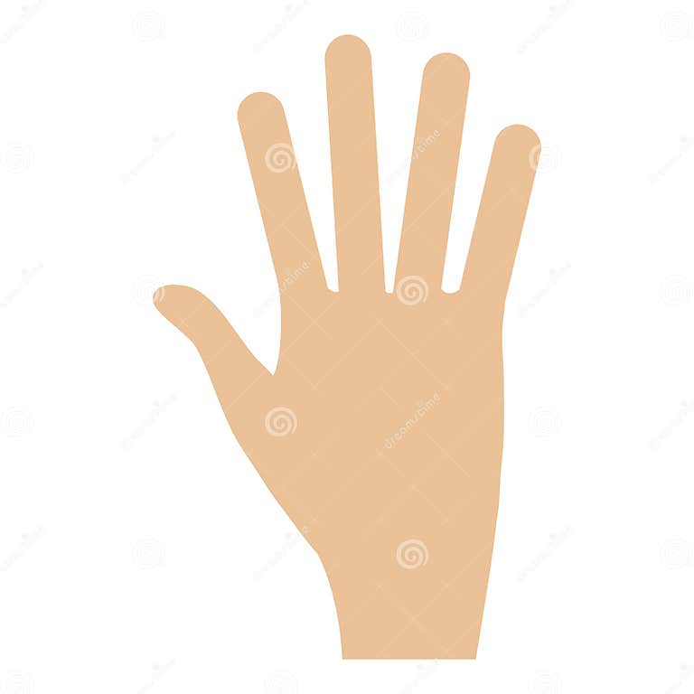 Human hand flat icon stock illustration. Illustration of investment ...