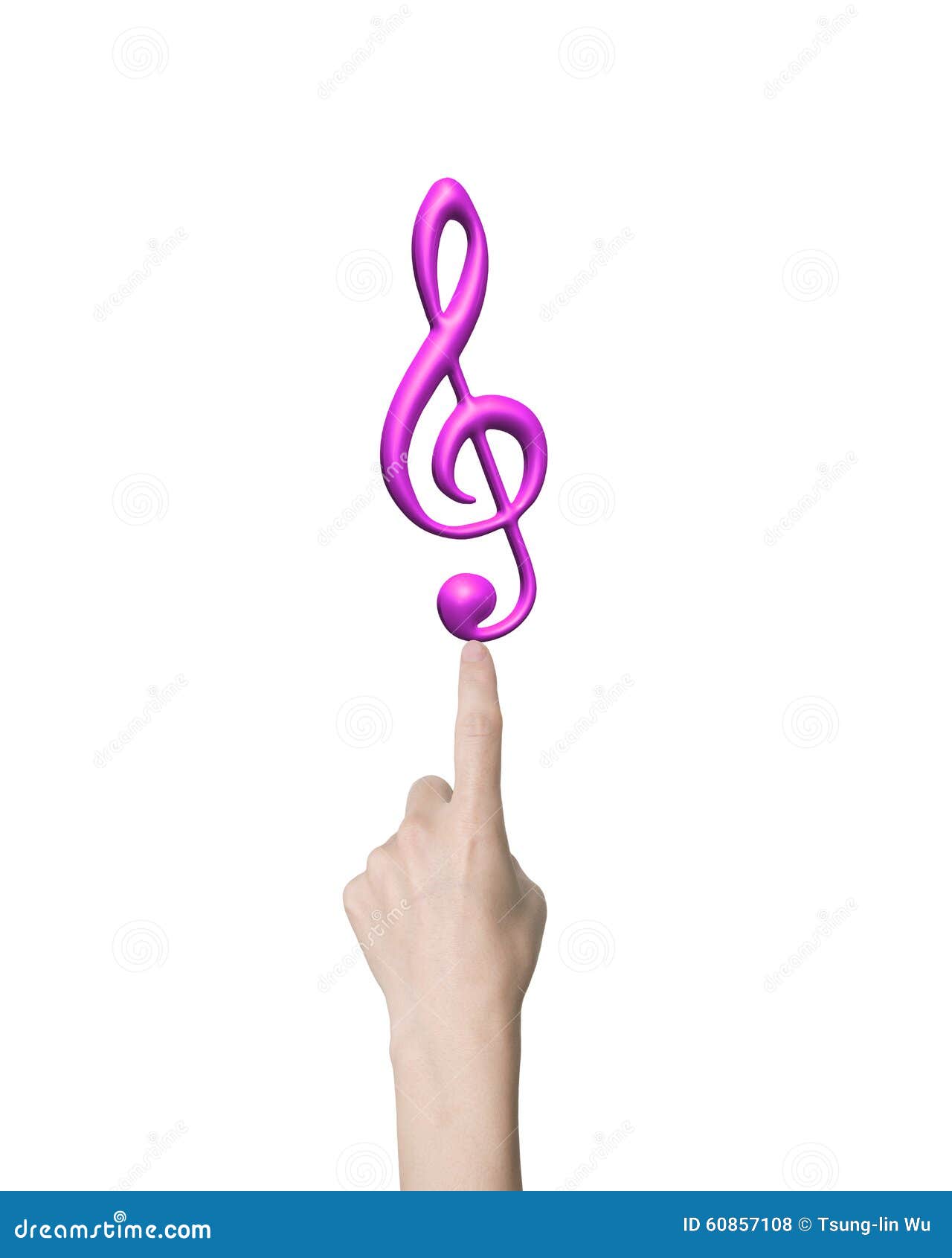 Human Hand Forefinger Touching Music Note Stock Photo - Image of hope ...
