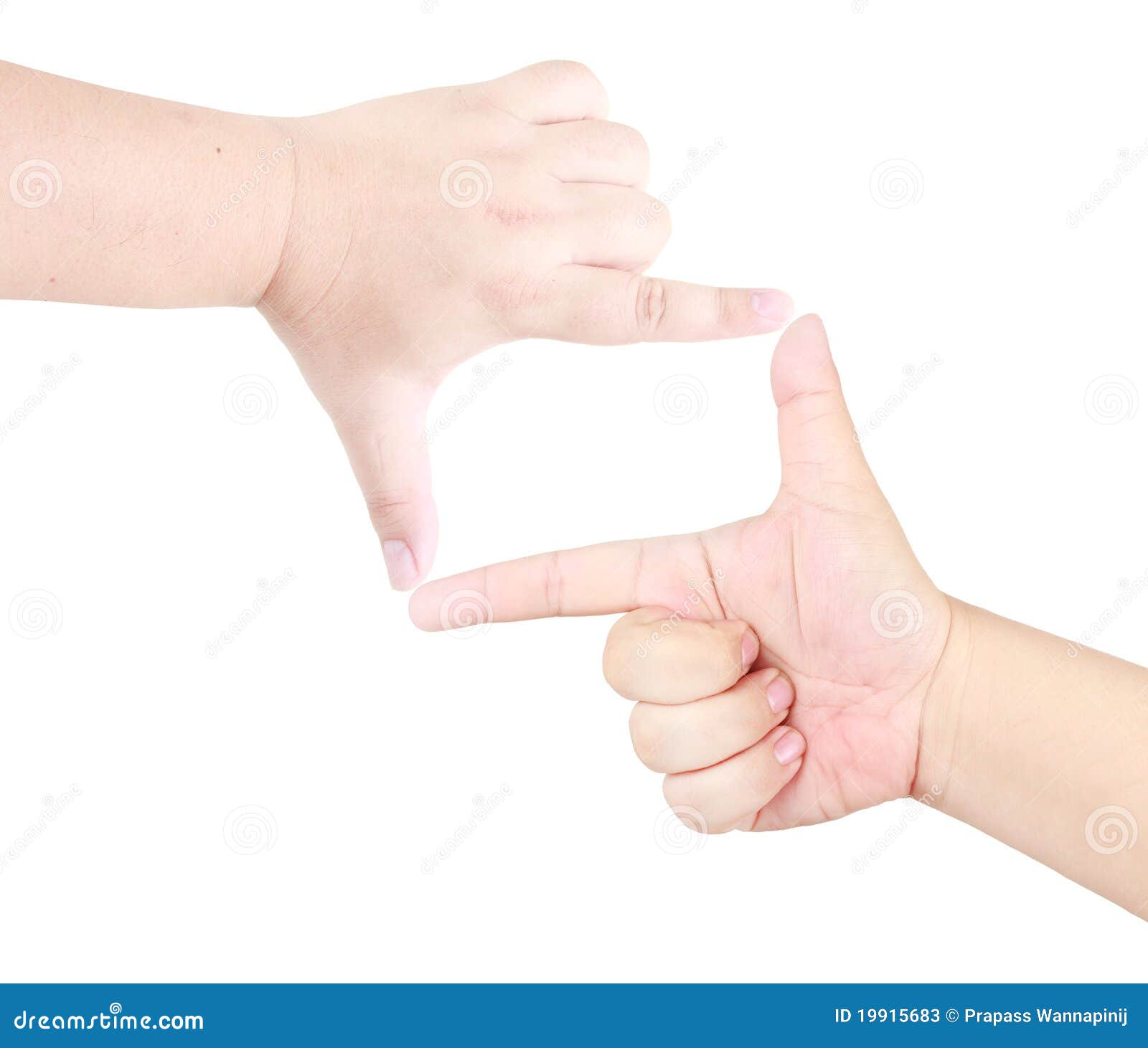 Human Hand Gesture of Focusing Sign Isolated Stock Image - Image of ...