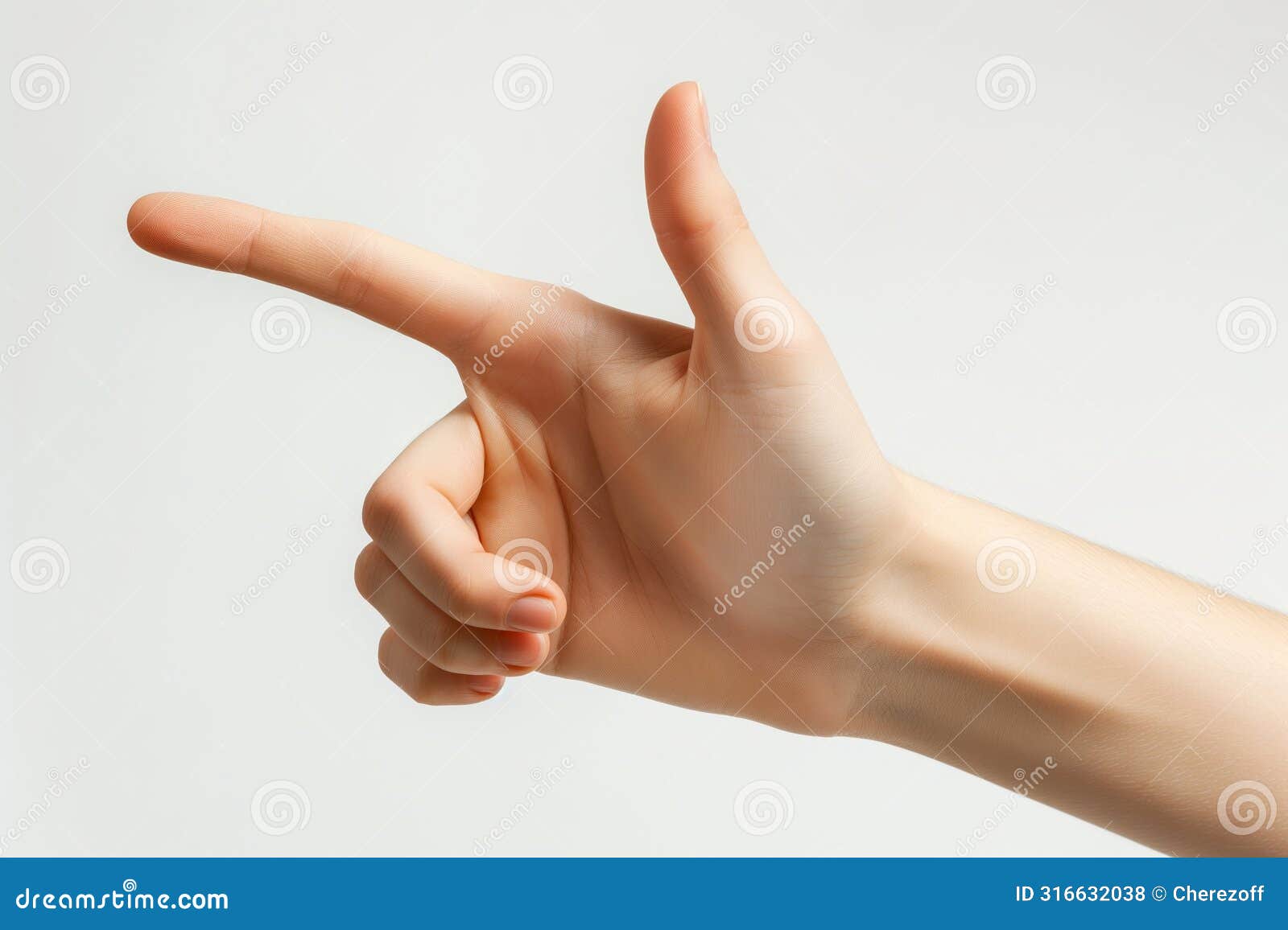 Human Hand Gesture on White Background Stock Photo - Image of finger ...