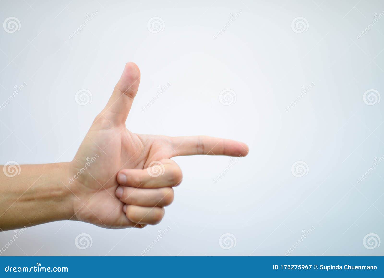 Human Hand Gesturing Touch Something with Index Finger Stock Image ...