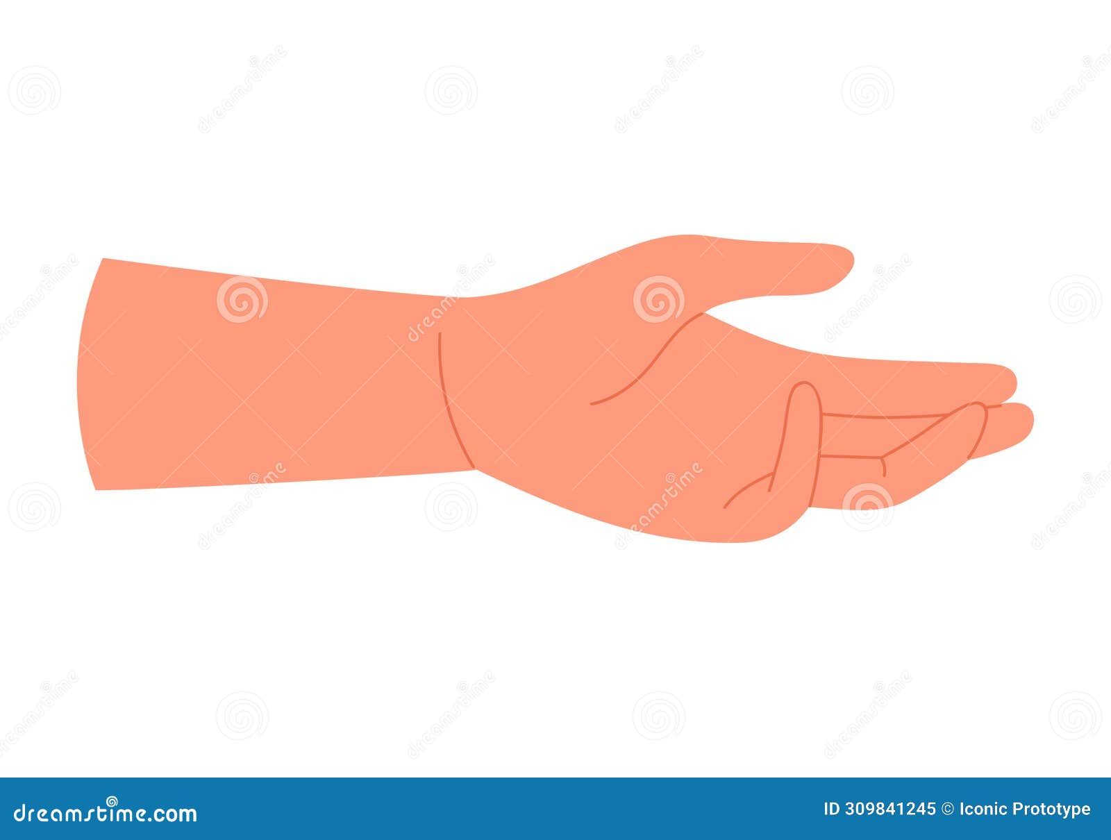 Human Hand in Giving or Taking Gesture, Support and Help Emblem Stock ...
