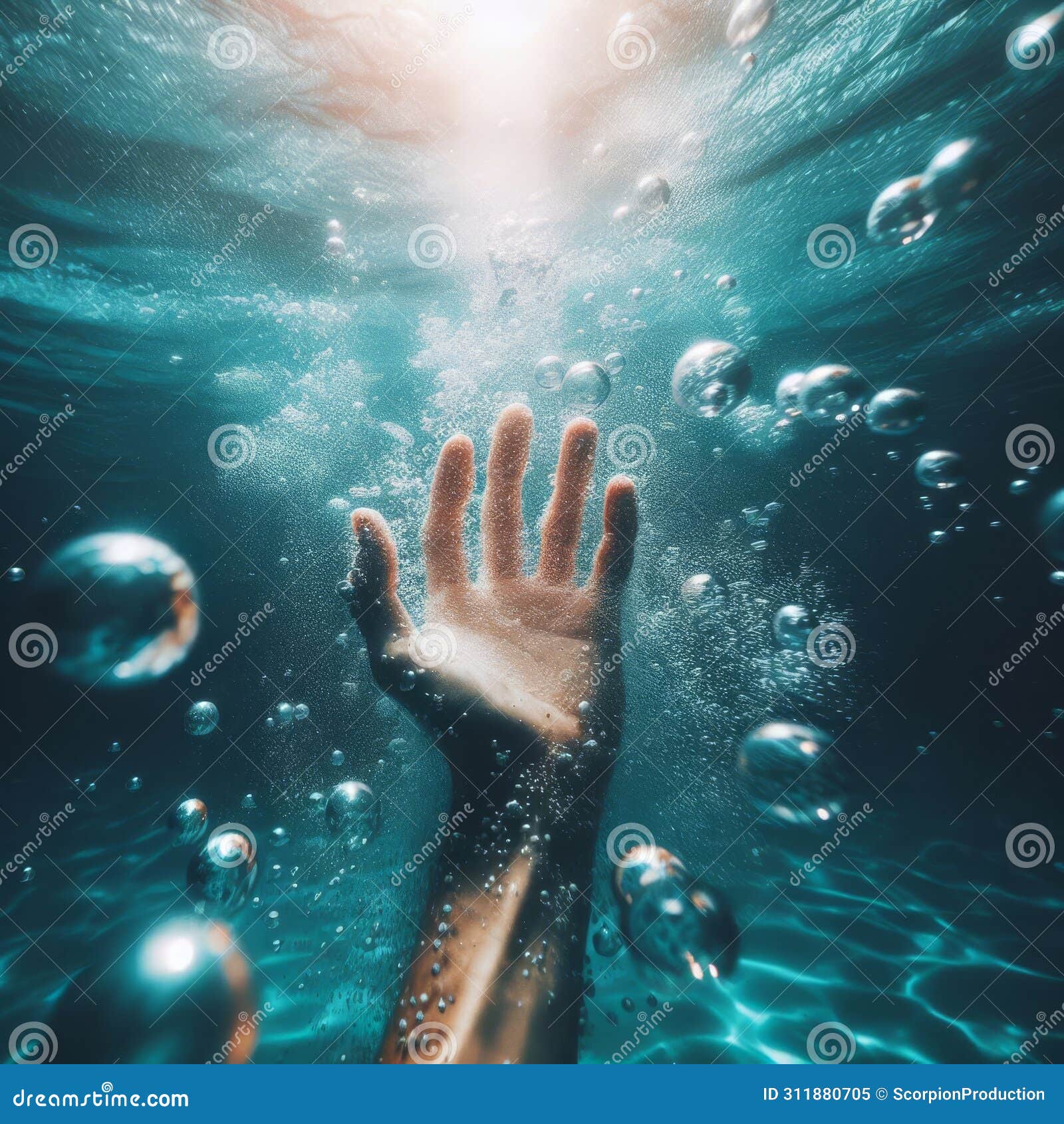 Human Hand Grasping Towards the Surface Stock Image - Image of strive ...