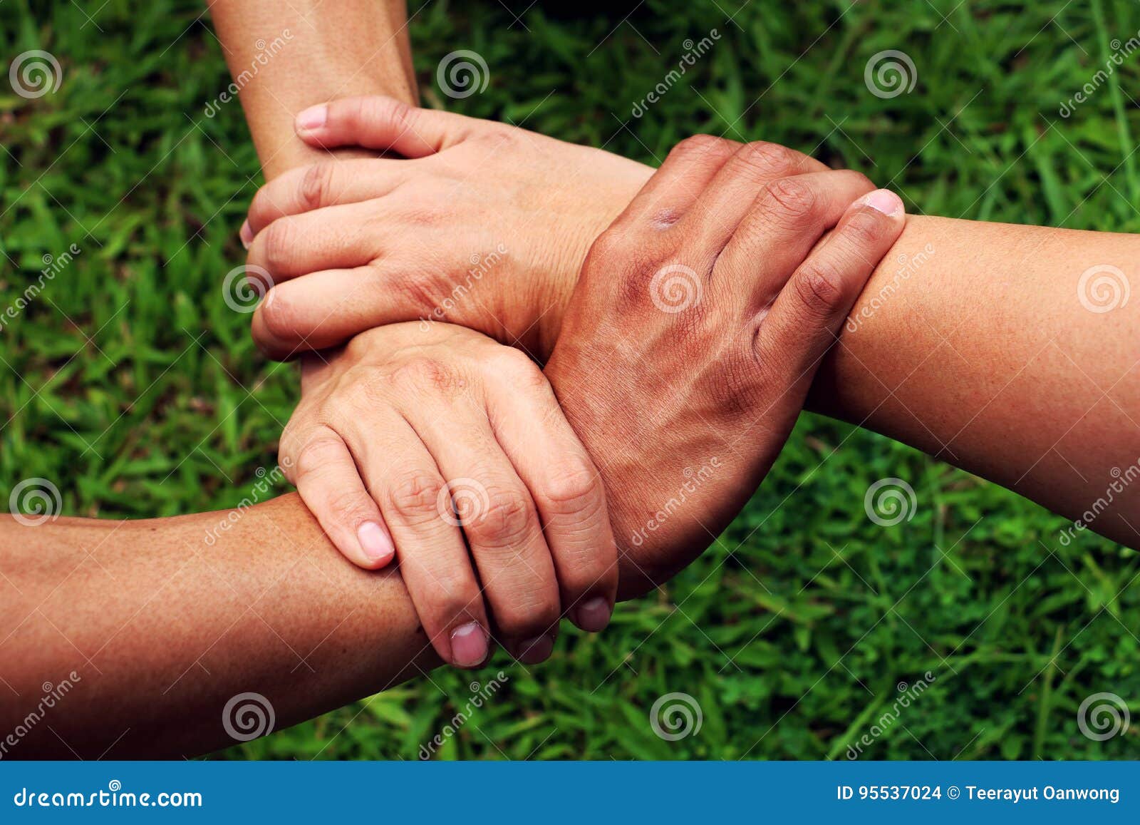 Clasping Hands Together