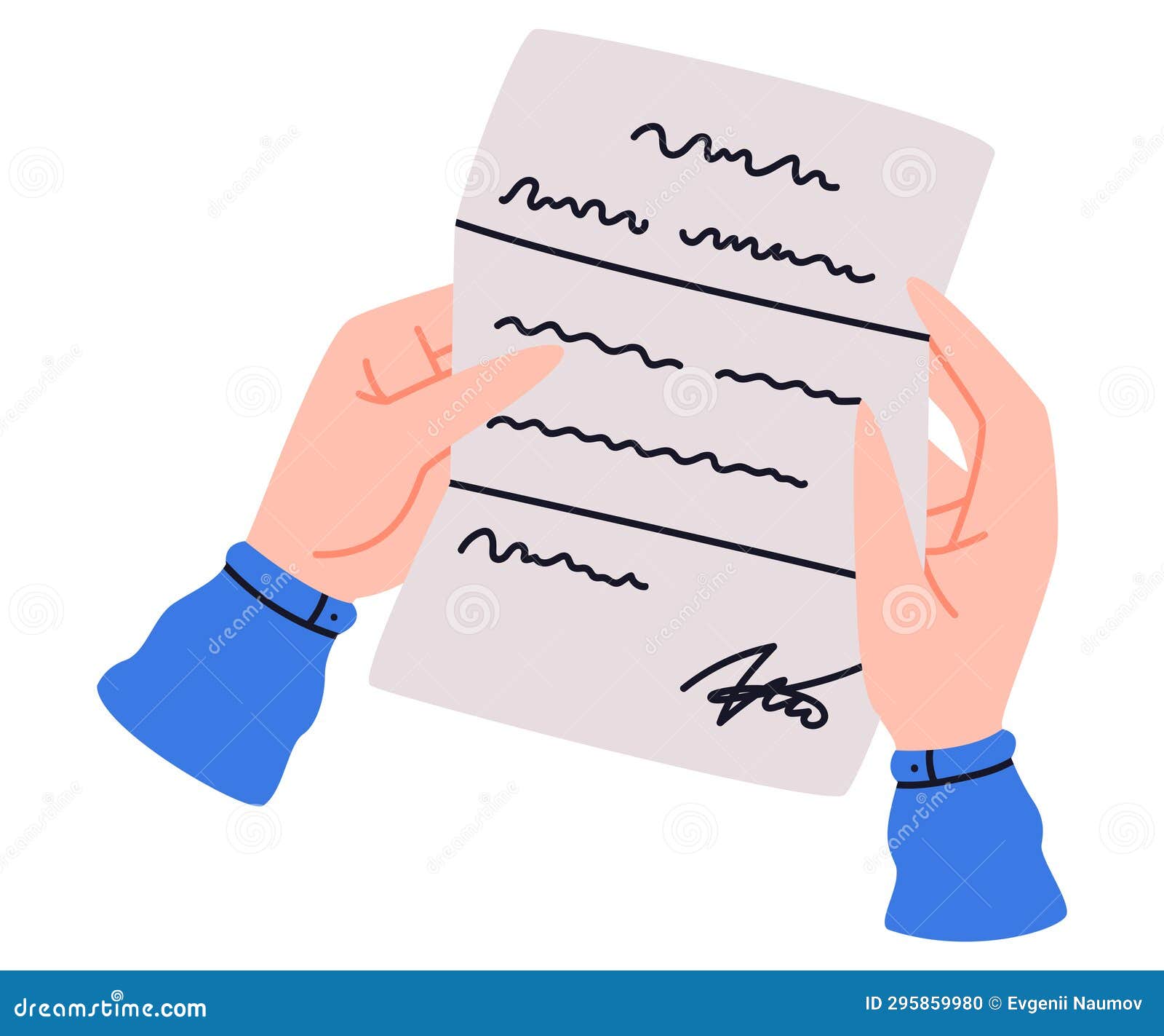 Human Hand Hold Letter Read it Vector Illustration Stock Vector ...