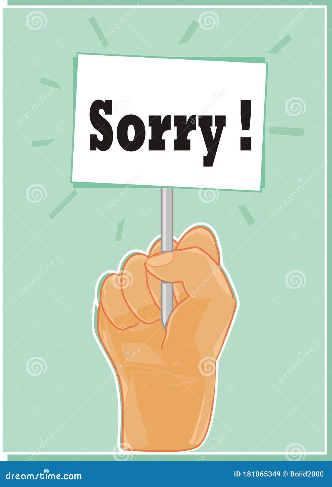 Banner with word sorry stock illustration. Illustration of lost - 181065349