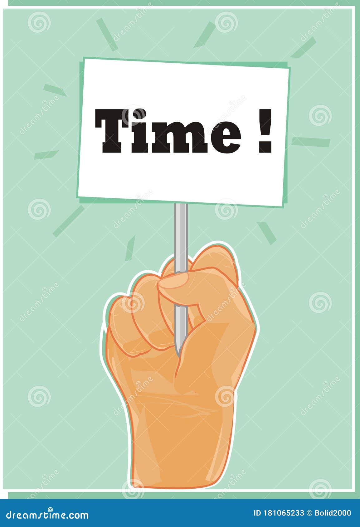 Banner with word time stock illustration. Illustration of message ...