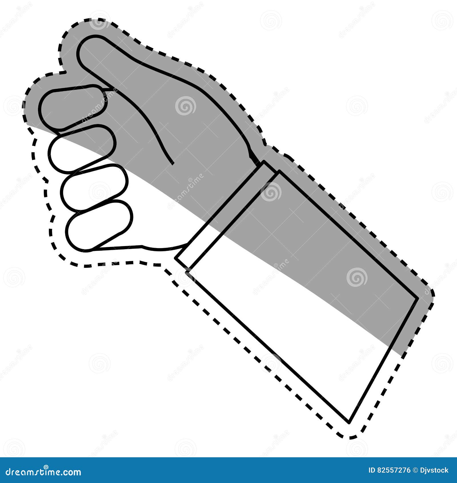Human hand hold something stock illustration. Illustration of people ...