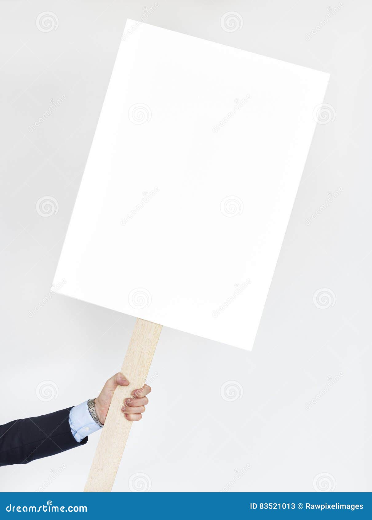 Human Hand Holding Banner Copy Space Concept Stock Image - Image of ...