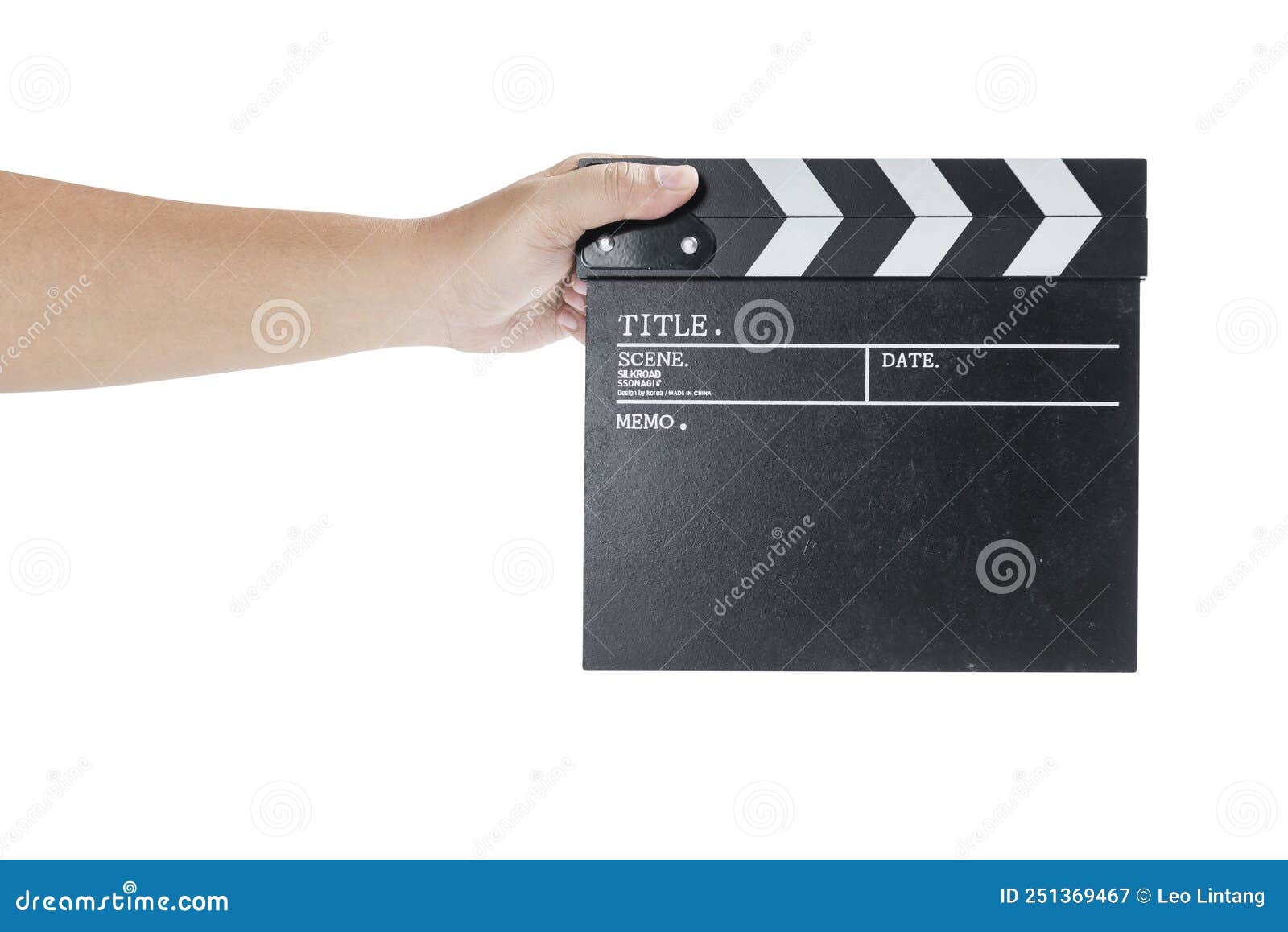 Human Hand Holding Black Clapper Board Stock Image - Image of clapper ...