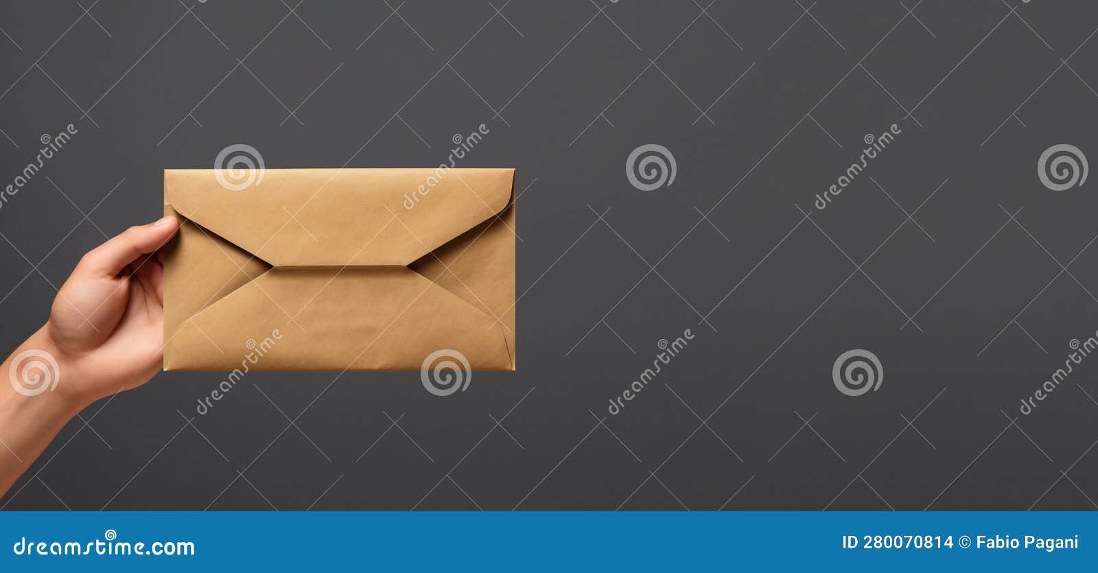Human Hand Holding Blank Brown Envelope, Mail and Delivery Concept ...