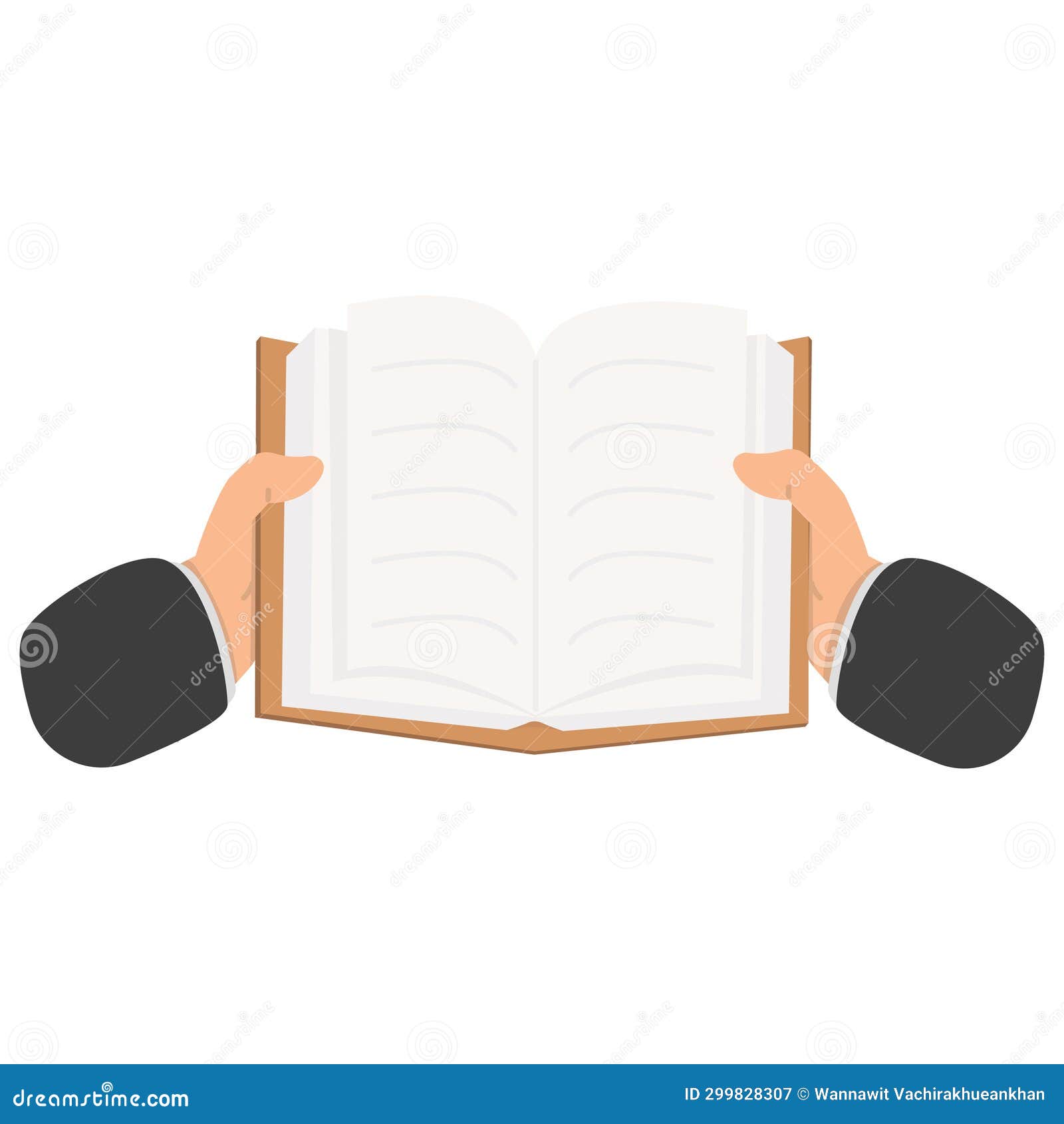 Human Hand Holding Book Vector Stock Vector - Illustration of american ...