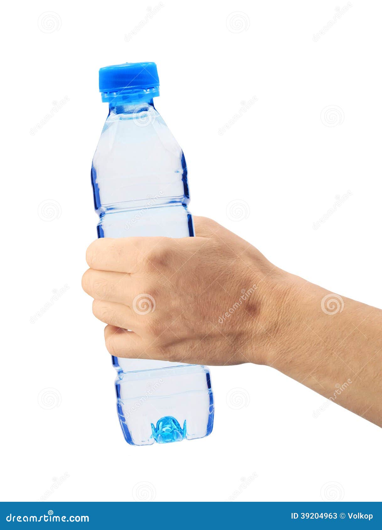 Human Hand Holding a Bottle of Water Isolated Stock Image - Image of ...