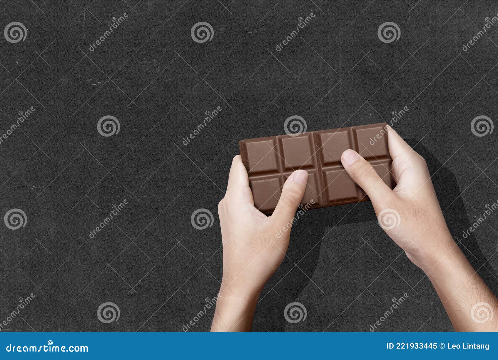 Human Hand Holding the Chocolate Bar Stock Image - Image of calories ...