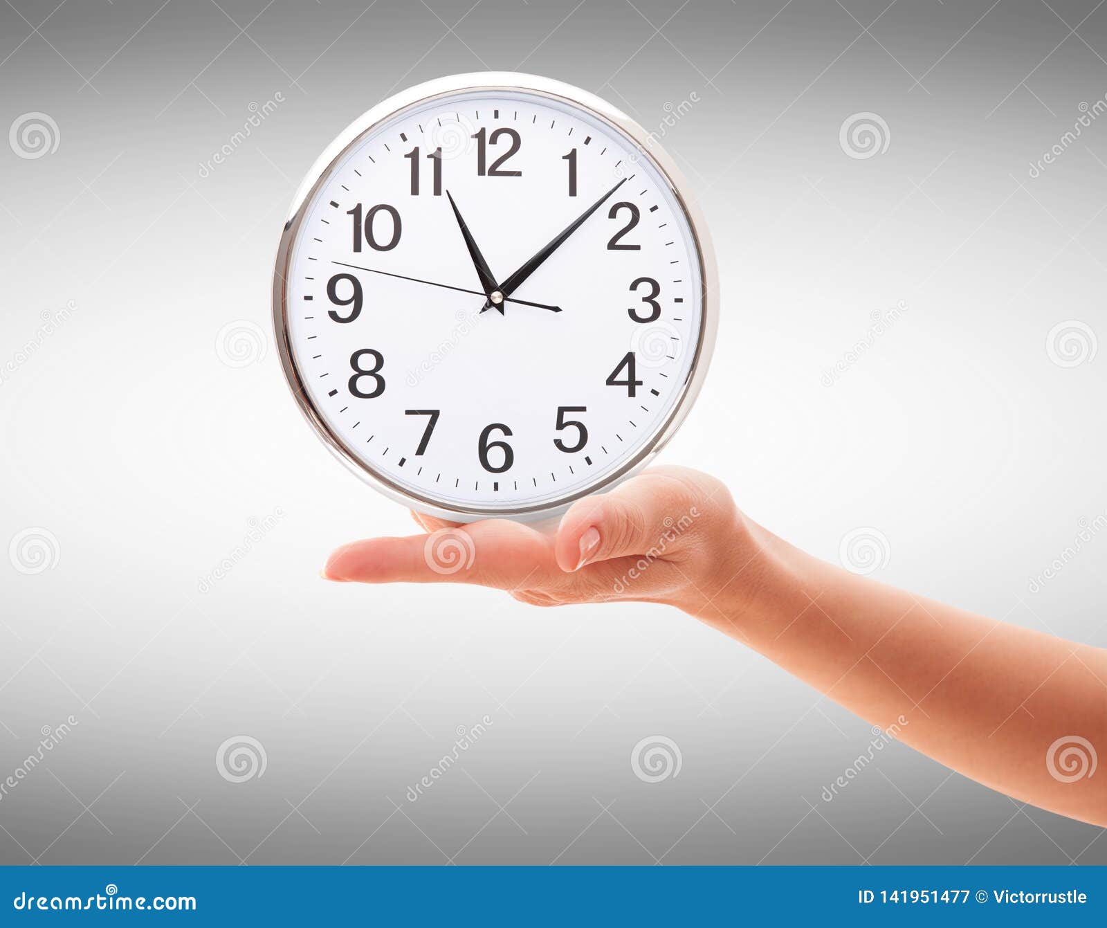 Human Hand Holding Clock Time on White Stock Image - Image of alert ...