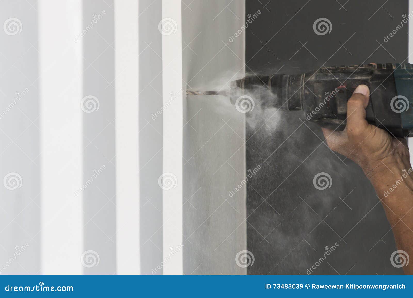 Human Hand Holding Drilling Machine Stock Image - Image of closeup ...