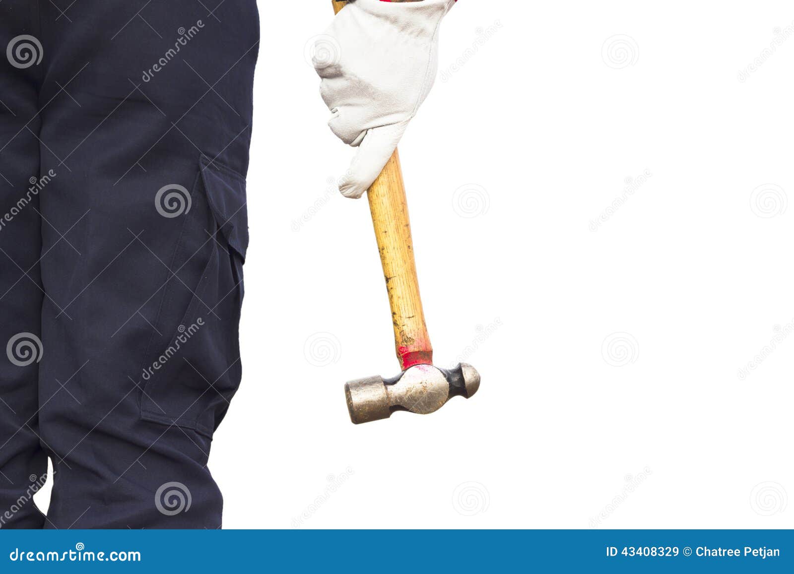 Human hand holding hammer stock image. Image of foreman - 43408329