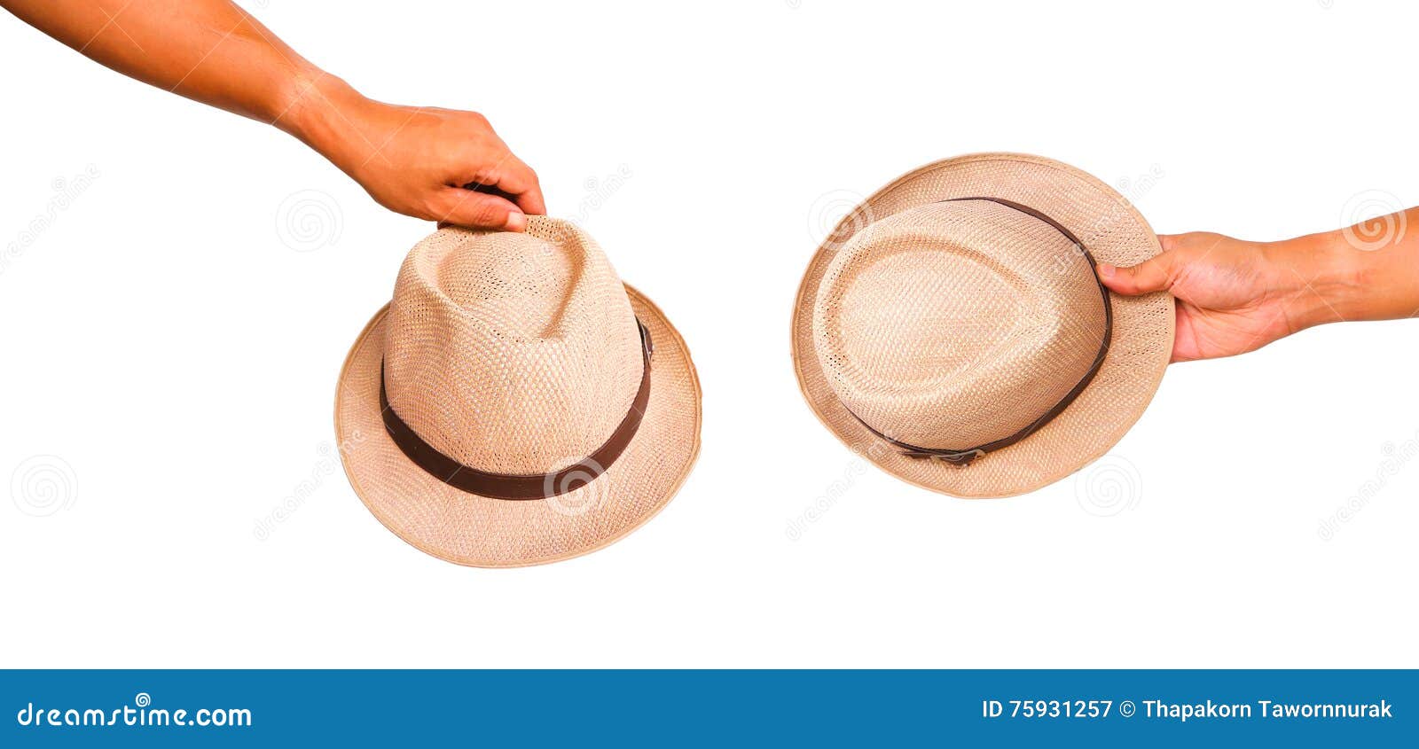 Human hand holding hat stock image. Image of beautiful - 75931257