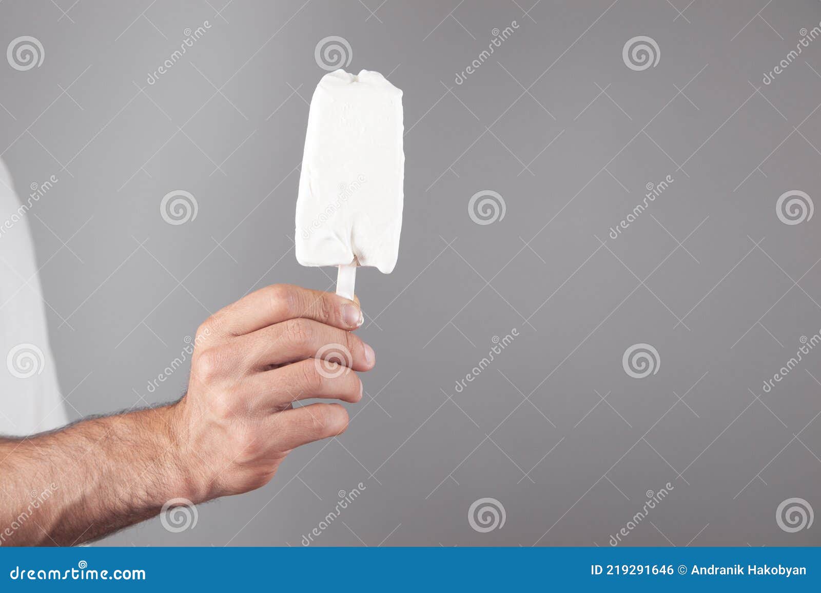 Human Hand Holding Ice Cream Stock Photo - Image of hand, cream: 219291646