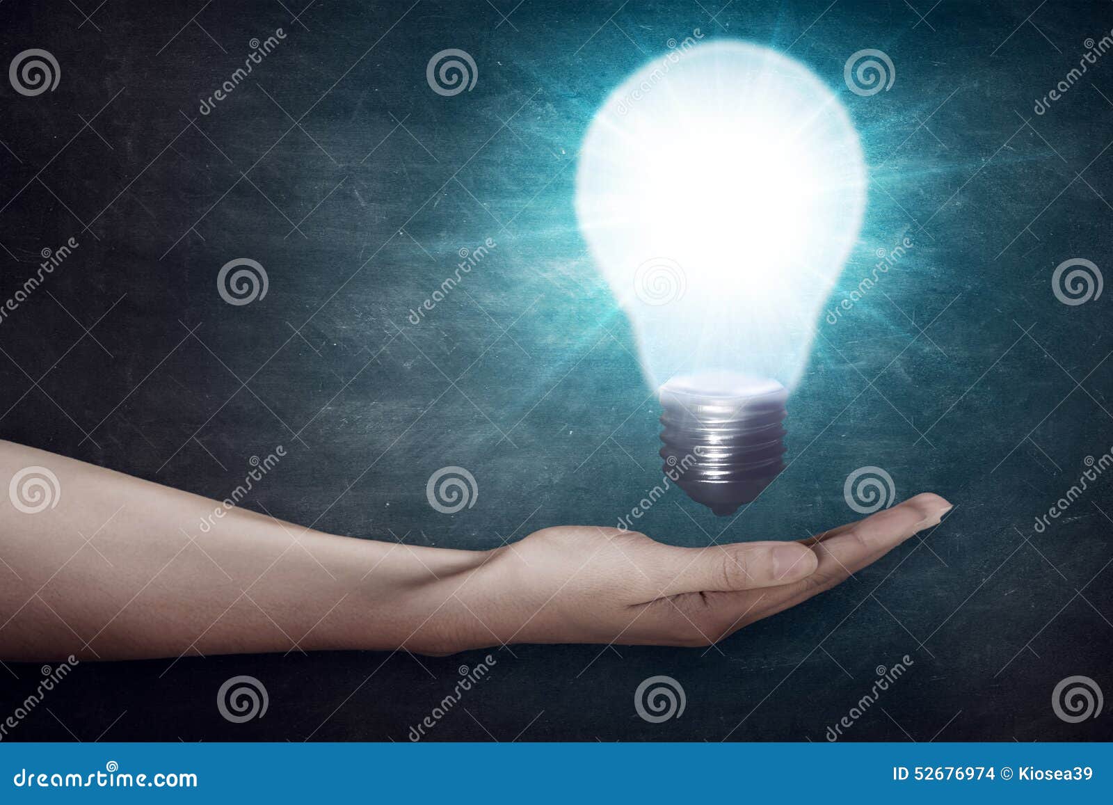 Human Hand Holding Light Bulb. Creativity Concept Stock Photo - Image ...