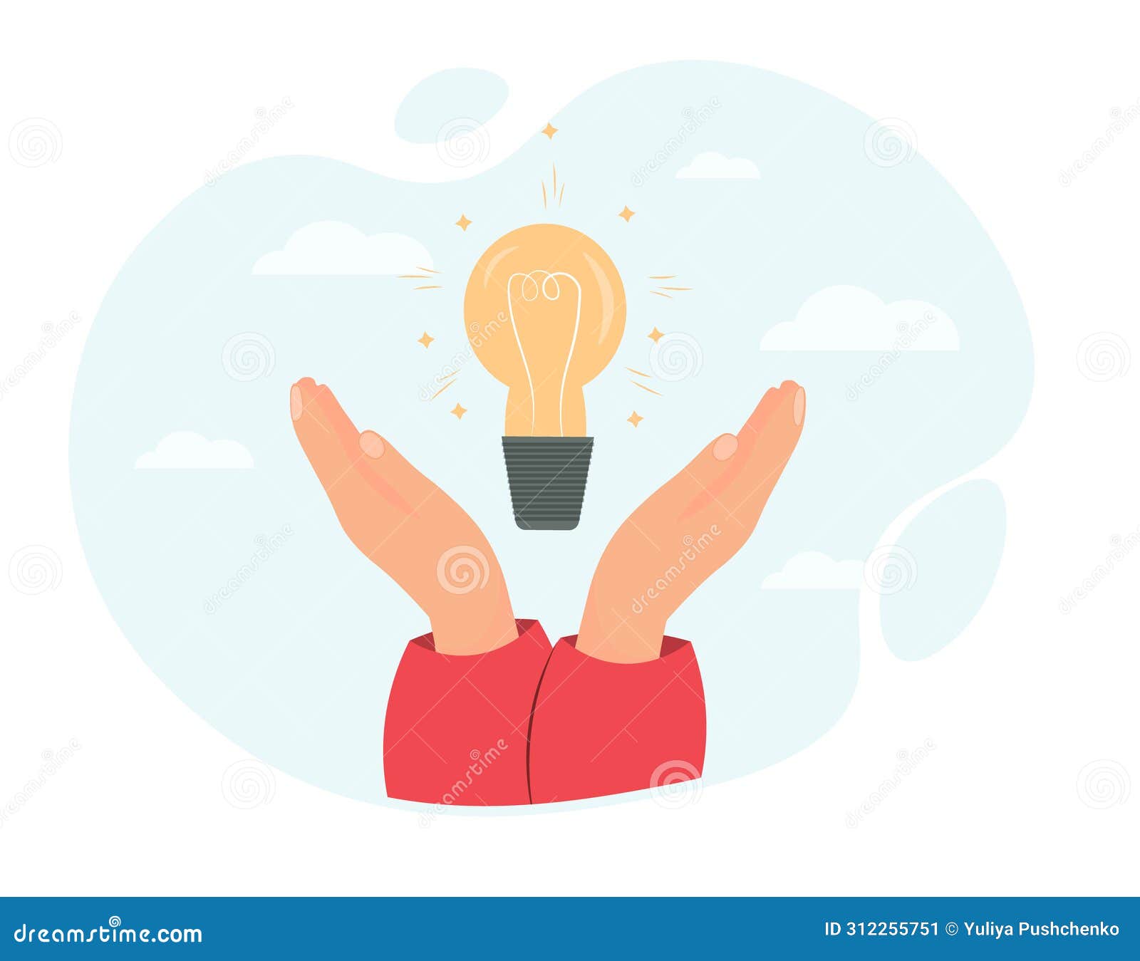 Human Hand Holding Light Bulb, Finding Ideas, Solution or Answer ...