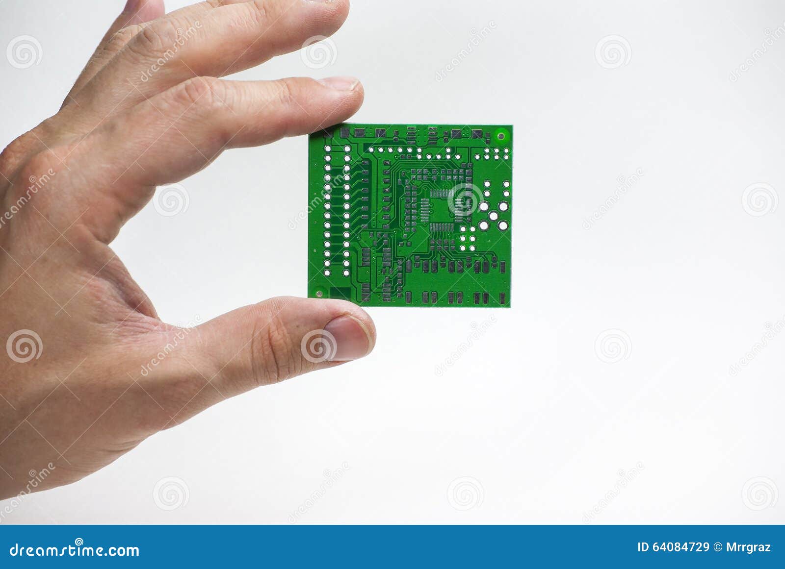 Human Hand Holding a Printed Circuit Board Stock Image - Image of hand ...